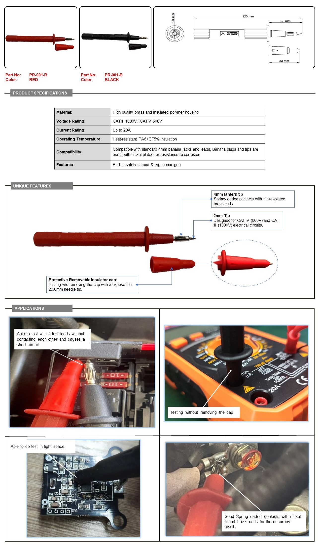 4mm Test Probe - Probe - Auto Test Aid
