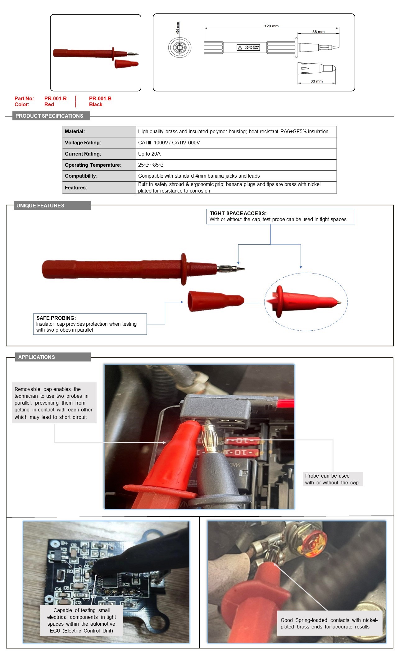 4mm Test Probe - Probe - Auto Test Aid