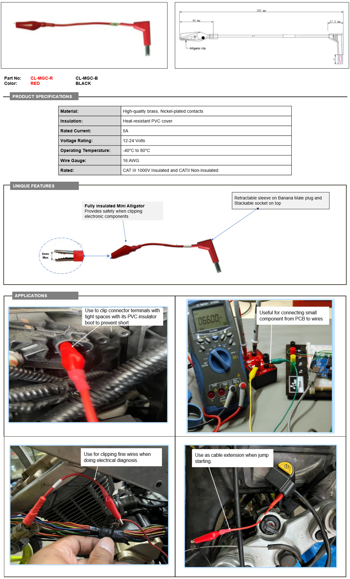Mini-Gator Clip - Clip - Auto Test Aid